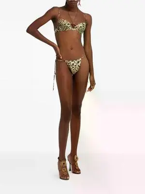 Roberto Cavalli Leopard-print Tie-side Bikini