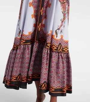 La DoubleJ San Pietro Printed Silk Maxi Dress