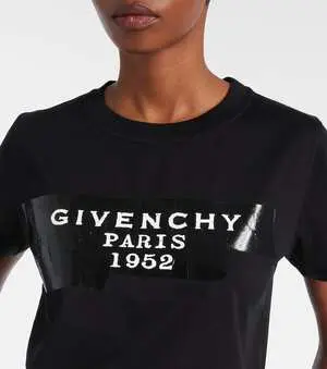 Givenchy Distressed Printed Cotton Jersey T-shirt