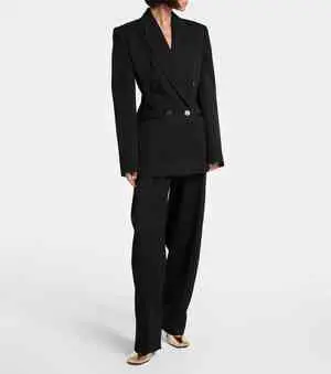 Givenchy Cutout Wool Wide-leg Trousers