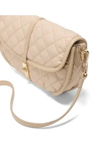 Mz Wallace Small Astor Convertible Quilted Leather Crossbody Clutch - Buff