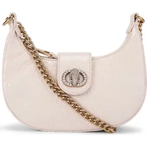 Kurt Geiger Small Chelsea Snake Embossed Leather Hobo Crossbody Bag - Light/pastel Pink