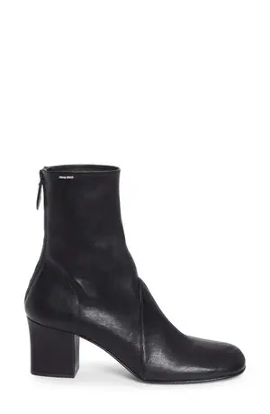 Miu Miu Stretch Leather Bootie
