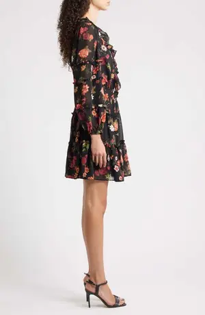 CECE DUPRAZ Floral Ruffle Dress