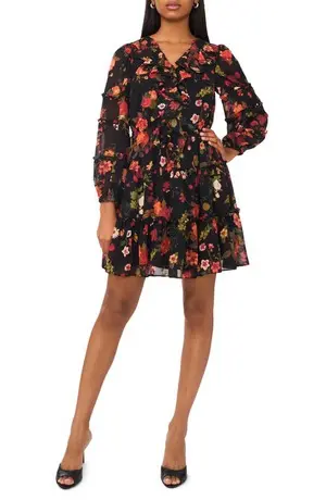 CECE DUPRAZ Floral Ruffle Dress