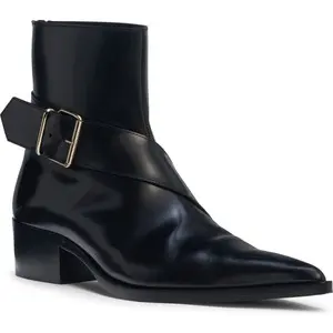 Alexander McQueen Pointed Toe Buckled Boots