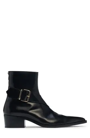 Alexander McQueen Pointed Toe Buckled Boots