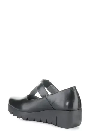 Fly London Veka T-strap Platform Wedge Pump - 000 Black