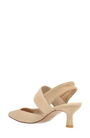 Pelle Moda Kiam Slingback Kitten Heel Pumps - Latte