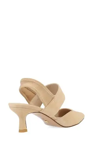 Pelle Moda Kiam Slingback Kitten Heel Pumps - Latte