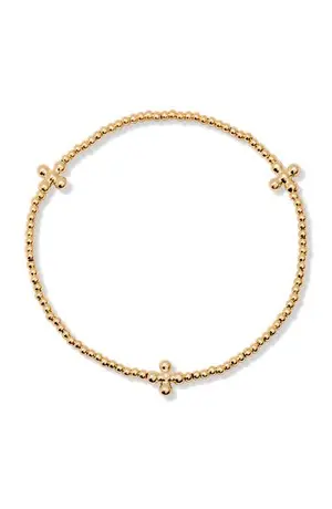BROOK & YORK Rylee Beaded Cross Bracelet - Gold