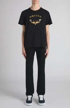 Alexander McQueen Logo Embroidered T-shirt