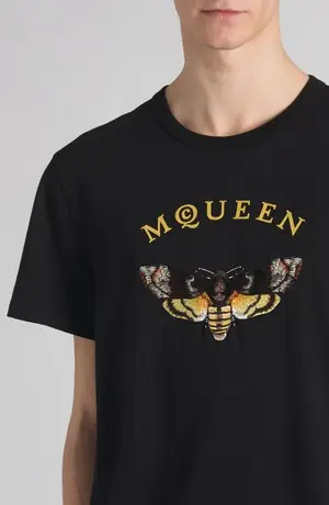 Alexander McQueen Logo Embroidered T-shirt