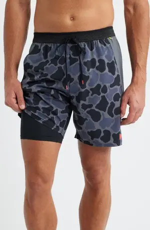 FLORENCE Airtex 2-in-1 Utility Shorts - Black Camo
