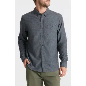 ROARK Scholar Organic Cotton Chambray Button-down Shirt - Black
