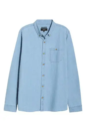 ROARK Scholar Organic Cotton Chambray Button-down Shirt