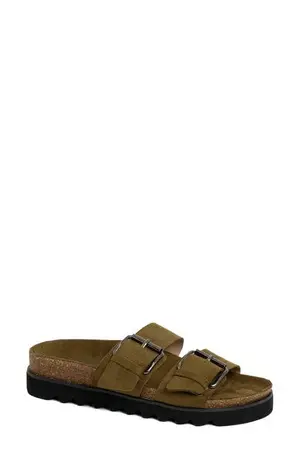 SHU SHOP Carla Slide Sandal - Olive Suede