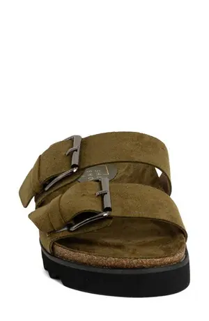 SHU SHOP Carla Slide Sandal - Olive Suede