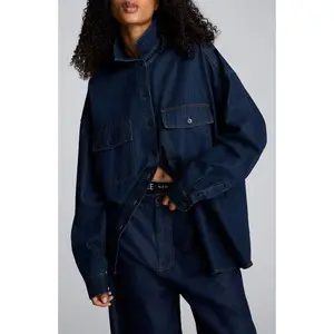 KENNETH COLE Oversized Denim Shirt