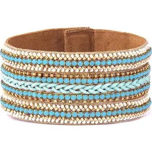 Deepa Gurnani Manny Beaded Bracelet - Turquoise