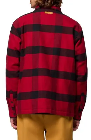 Columbia High Cascades Plaid Shirt Jacket - Red Dahlia Tim Buff Plaid