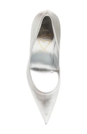 CHRISTIAN LOUBOUTIN Miss Z Pointed Toe Pump - Silver
