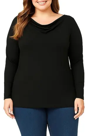 STANDARDS & PRACTICES Long Sleeve V-neck T-shirt - Black