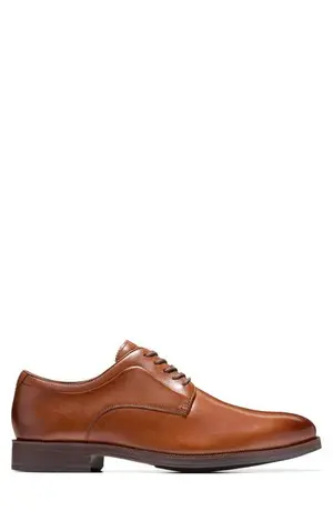 Cole Haan Dean Plain Toe Leather Derby - British Tan Black