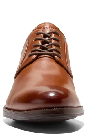 Cole Haan Dean Plain Toe Leather Derby - British Tan Black