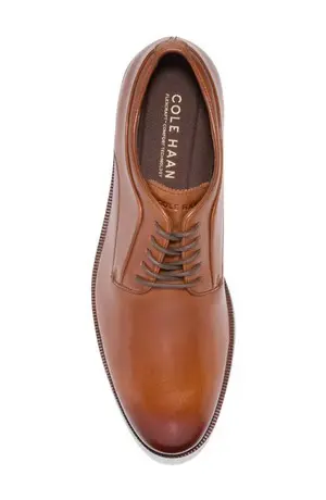 Cole Haan Dean Plain Toe Leather Derby - British Tan Black