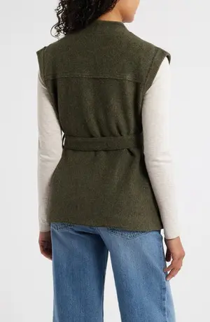 Wit & Wisdom Tie Waist Sweater Vest