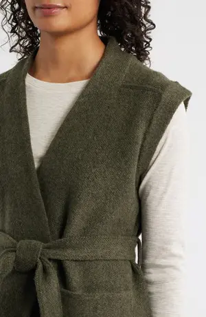 Wit & Wisdom Tie Waist Sweater Vest