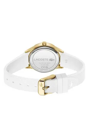 Lacoste Crocodelle Silicone Strap Watch - White