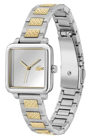 Lacoste Square Bracelet Watch - Two Tone
