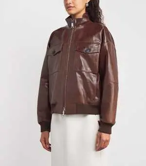 Max & Co. Leather Bomber Jacket