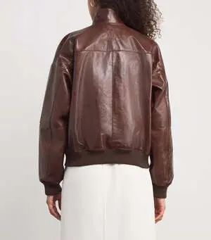 Max & Co. Leather Bomber Jacket