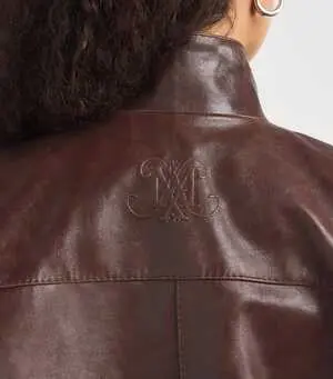 Max & Co. Leather Bomber Jacket