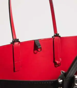 CHRISTIAN LOUBOUTIN Cabata Large Calfskin Tote - Red