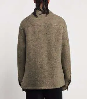 JIL SANDER Wool-blend Felted Blouson Jacket