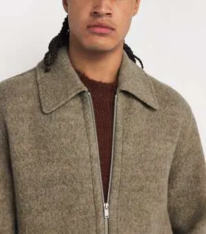 JIL SANDER Wool-blend Felted Blouson Jacket