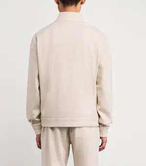 BRETT JOHNSON Cashmere Quarter-zip Sweatshirt