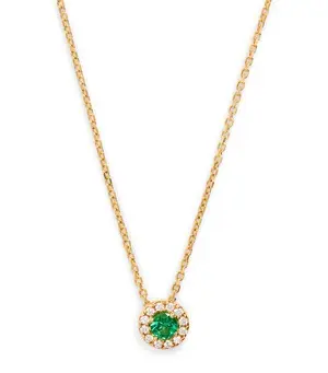SUZANNE KALAN Yellow Diamond And Emerald Necklace - Gold