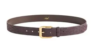 Kith Monogram Suede Leather Belt - Incognito