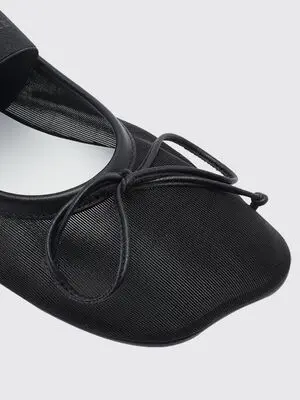 MAISON MARGIELA Asymmetric Toe Nylon Mary Jane Ballet Flats - Black