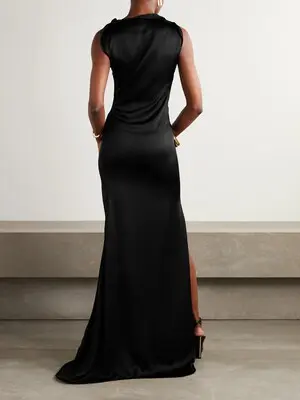 Victoria Beckham Draped Satin-crepe Gown
