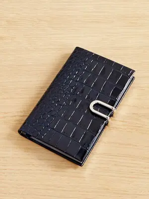 Smythson Panama Mara Croc-effect Leather Diary - Blue