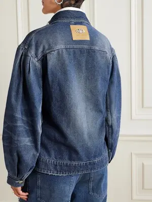 Simone Rocha Belted Embellished Denim Jacket