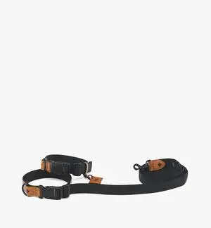 Mcm Pet Collar And Crossbody Leash - Cognac
