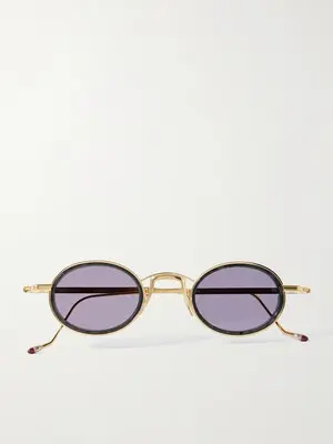 JACQUES MARIE MAGE Varda Oval-frame Sunglasses - Gold