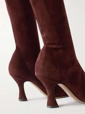NEOUS Ran Suede Knee Boots - Chocolate